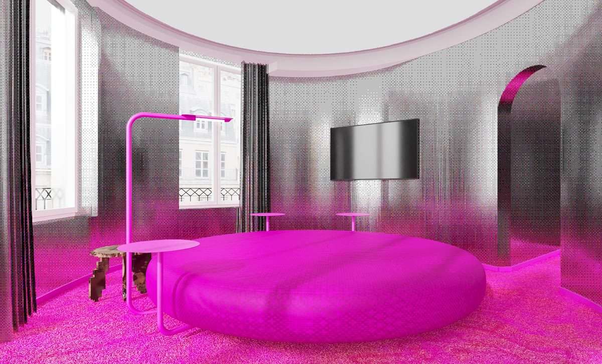 Recreate the most legendary rooms of La Louisiane in pinks