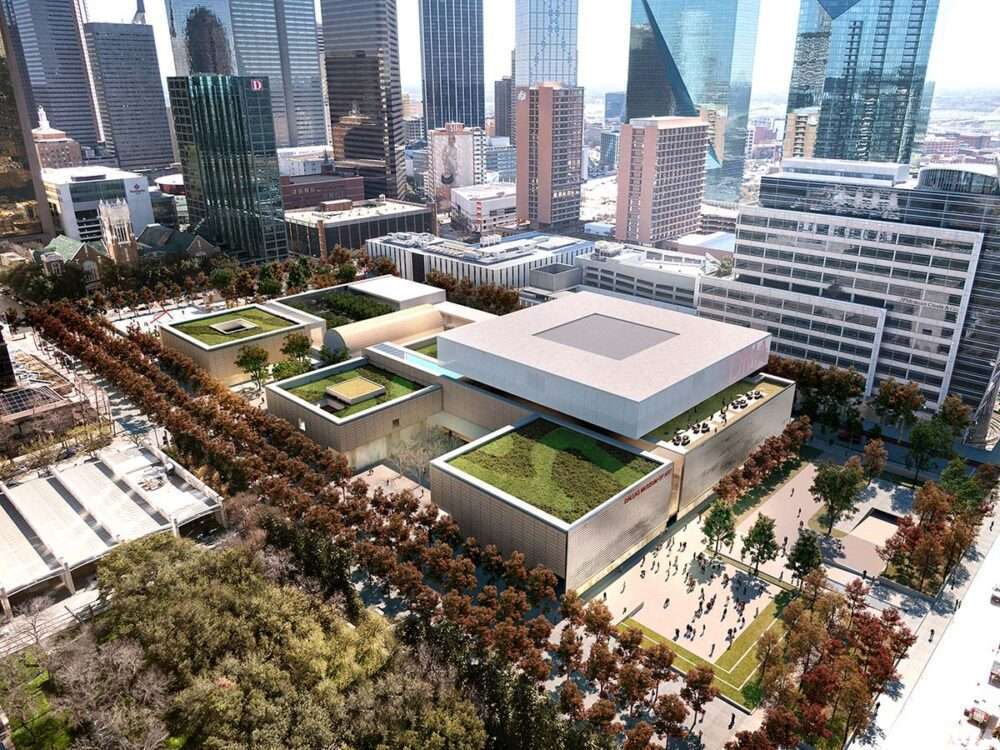 The Dallas Museum of Art design with a dramatic floating square