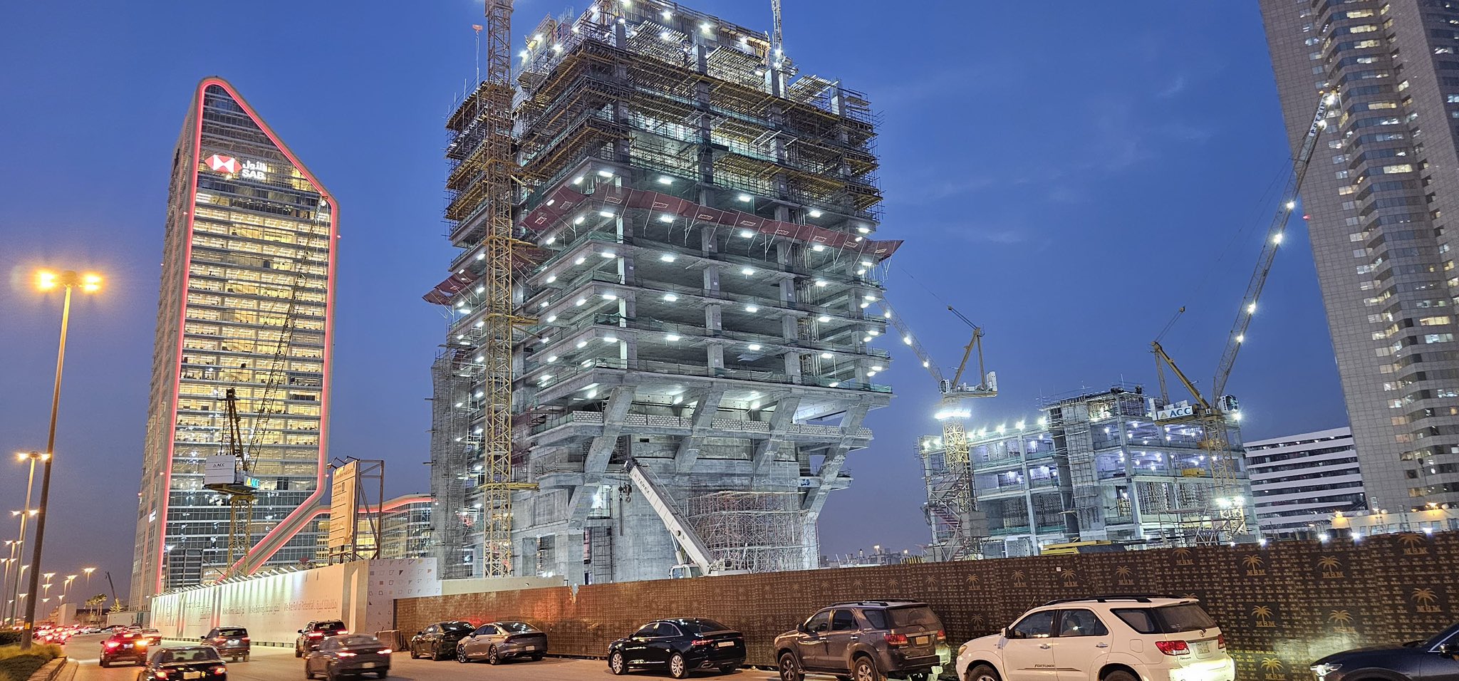Important developments in the Alinma Tower project in Al-Yasmin