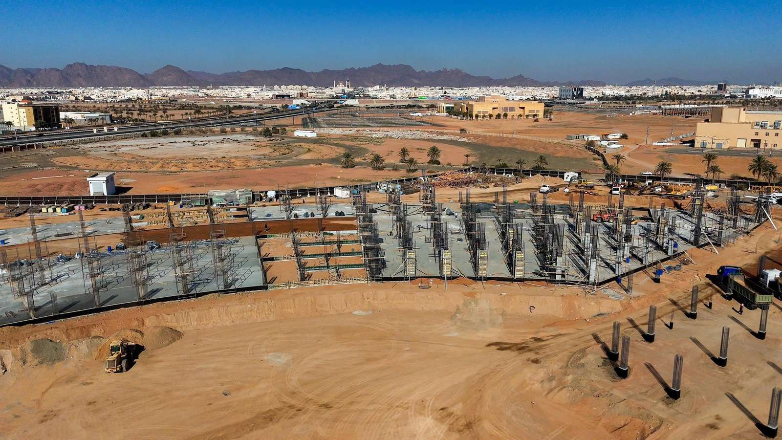 Foundation construction work continues for the Othaim City Center