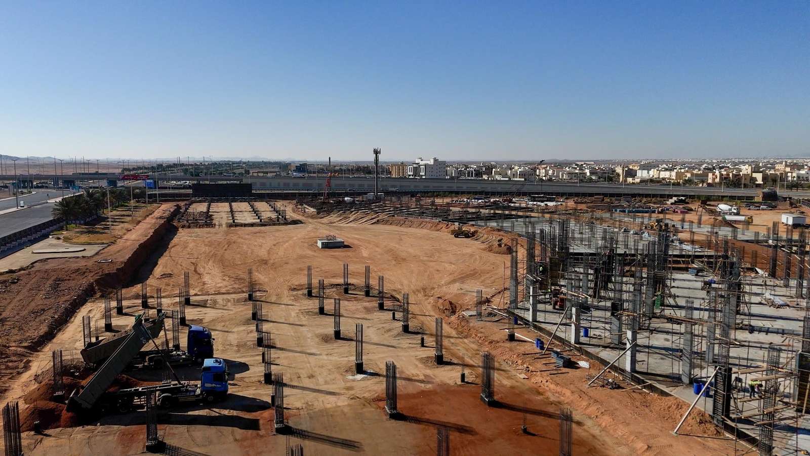 Foundation construction work continues for the Othaim City Center