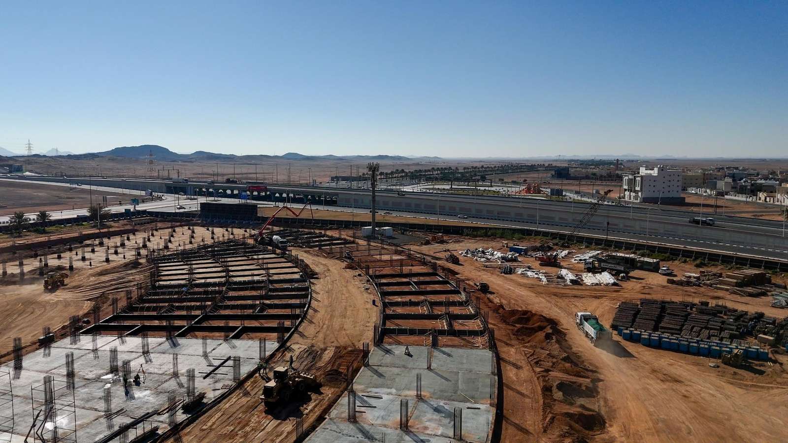 Foundation construction work continues for the Othaim City Center