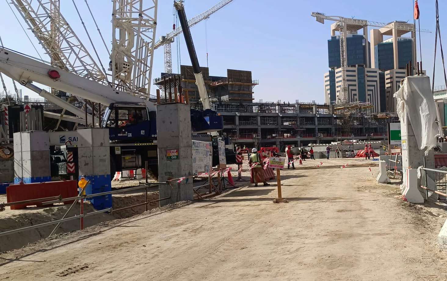 Work is progressing and accelerating at Aramco Stadium in