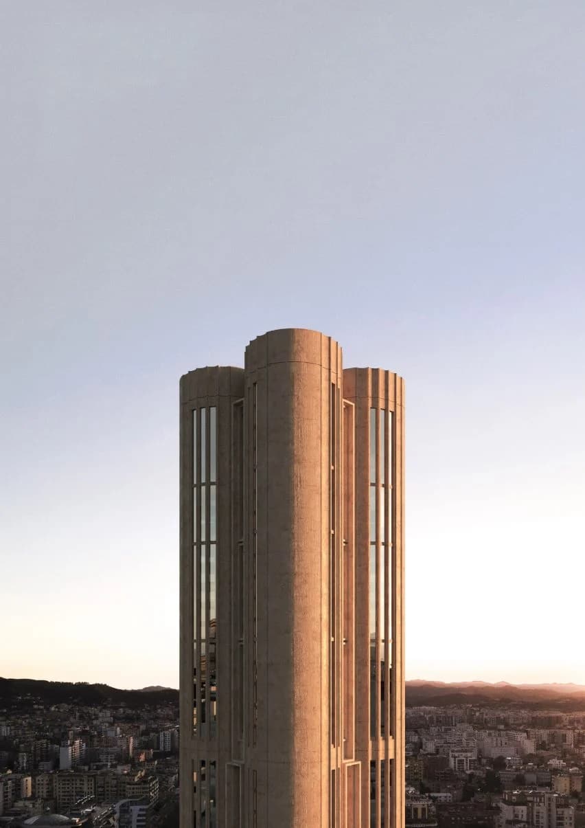 Ricardo Bofill Taller de Arquitectura Unveils Papuli Tower in Tirana
