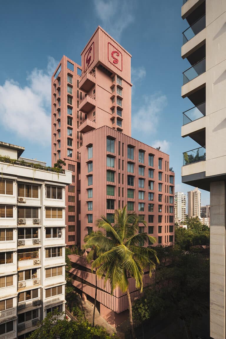 A Pink Tiered Tower Redefining Architecture in Mumbai