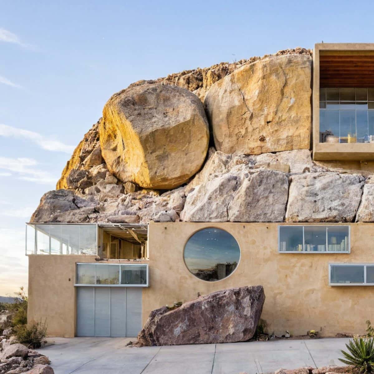 Rock-Integrated Homes: Merging Nature and Design