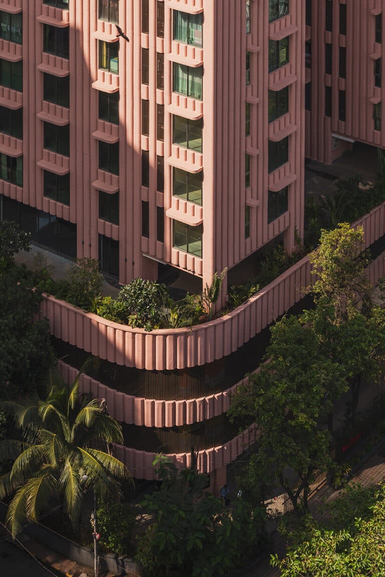 A Pink Tiered Tower Redefining Architecture in Mumbai