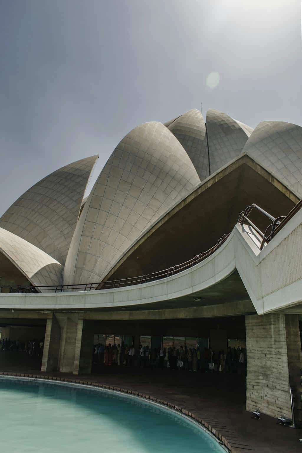 The Lotus Temple: Concrete Structure and Marble Design