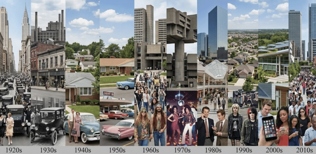 100 Years of American Life: How Architecture, Cars, and Technology ...